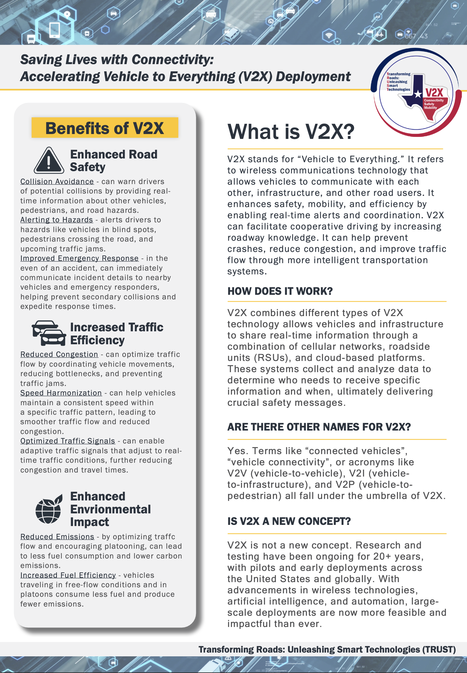 What is Vehicle to Everything (V2X)? – Texas TRUST